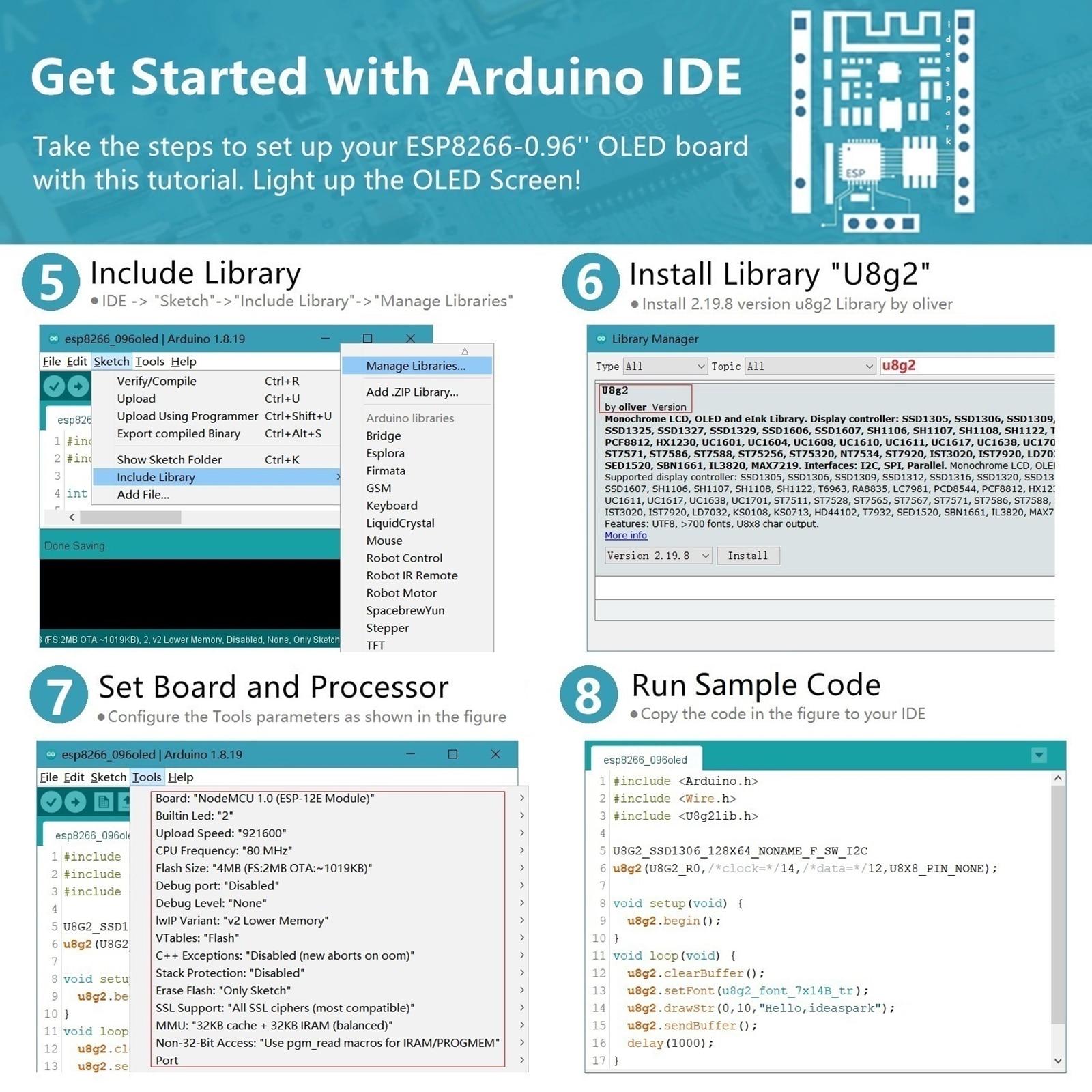 ESP8266-096-in-OLED: NodeMCU ESP8266 Development Board with 0.96‘’ OLED ...